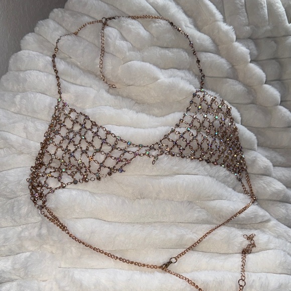 Windsor | Jewelry | Gold Mesh Bralette | Poshmark